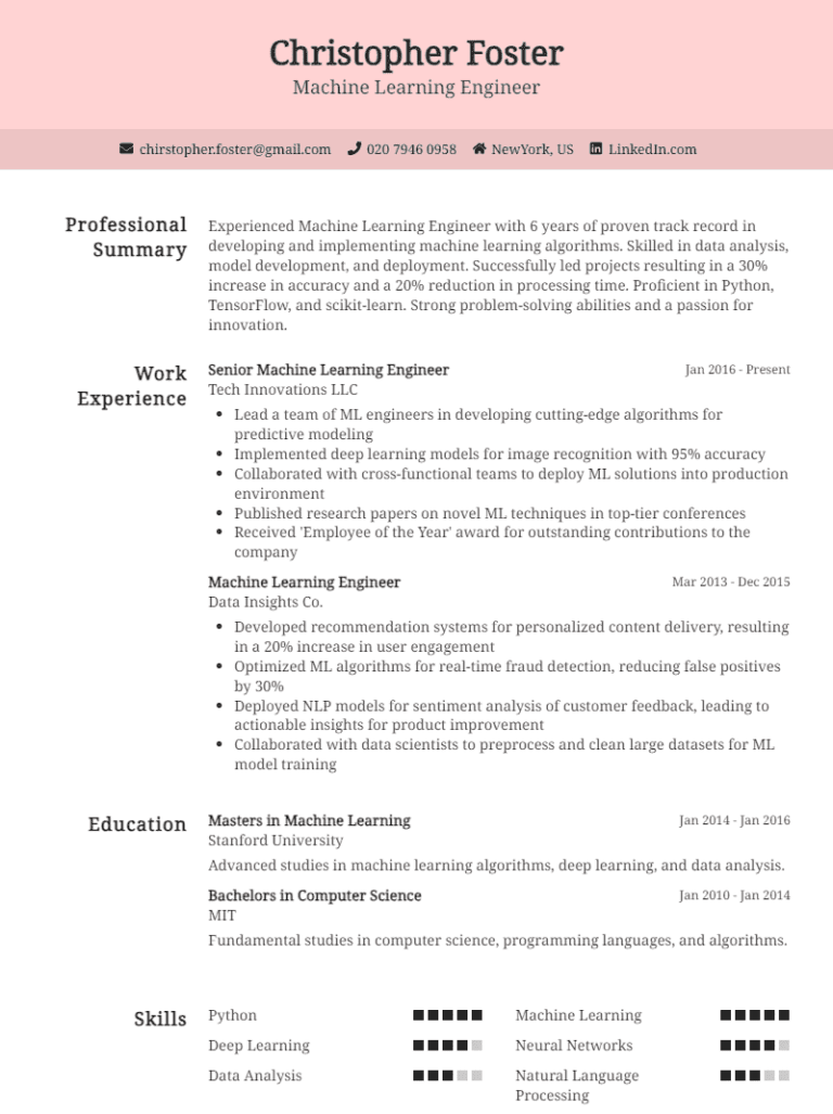 Free Online AI Resume Builder in 2025 - ResumeDesign.ai