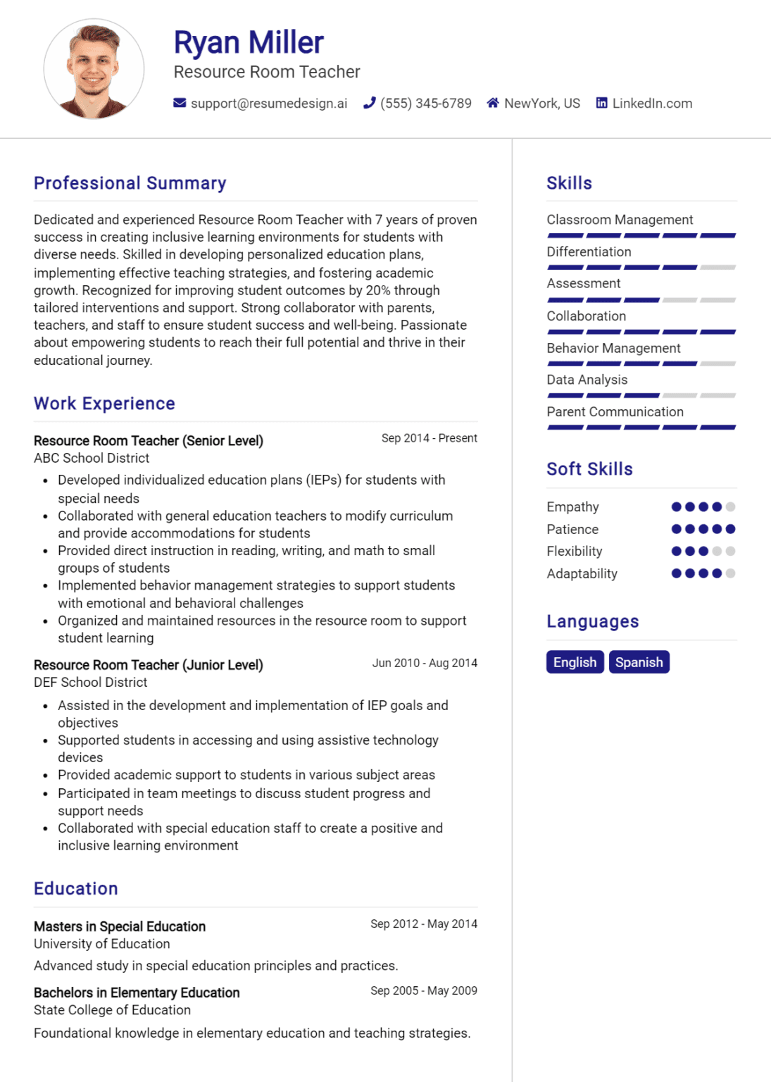 15 Special Education Teacher Resume Examples And Templates for 2024 ...