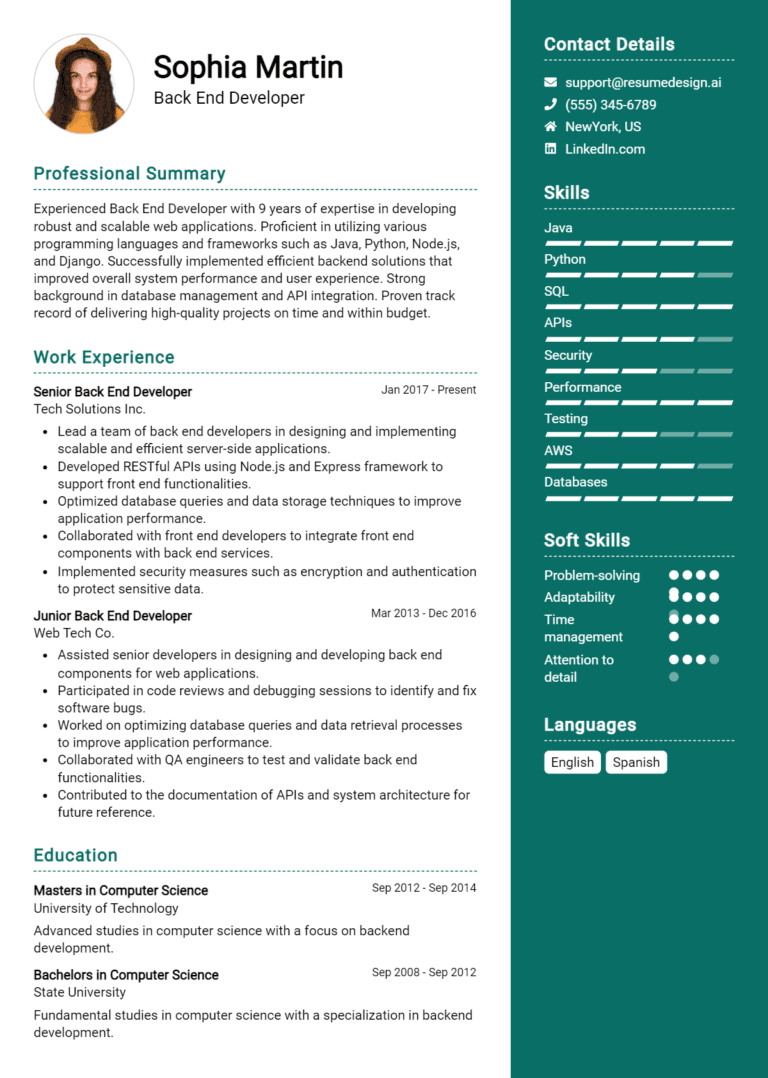 24 Software Developer Resume Examples And Templates for 2025 ...