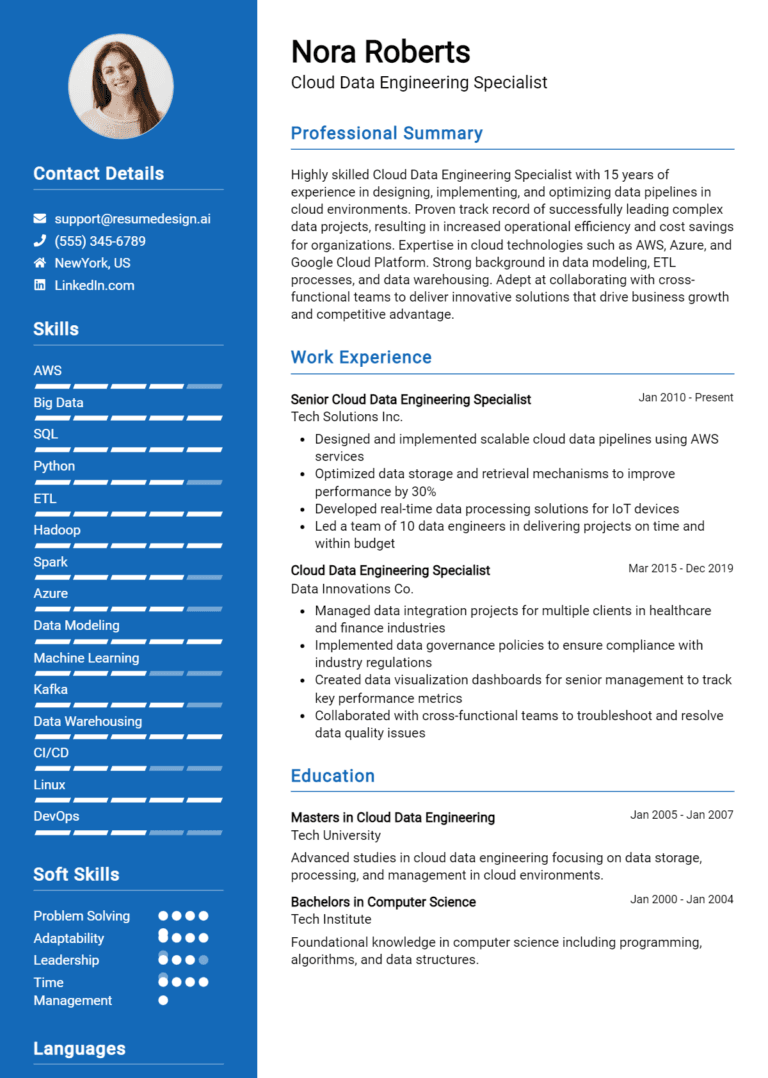 24 Cloud Architect Resume Examples And Templates for 2025 (Downloadable ...