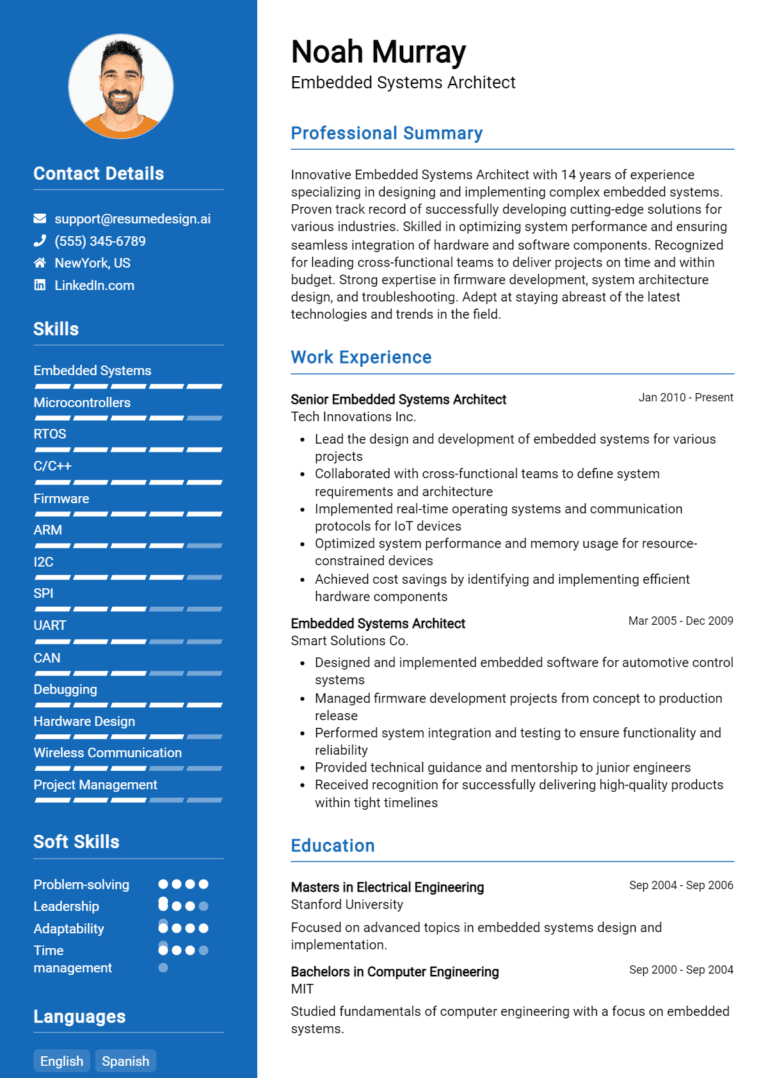 10 Embedded Software Engineer Resume Examples And Templates for 2024 ...