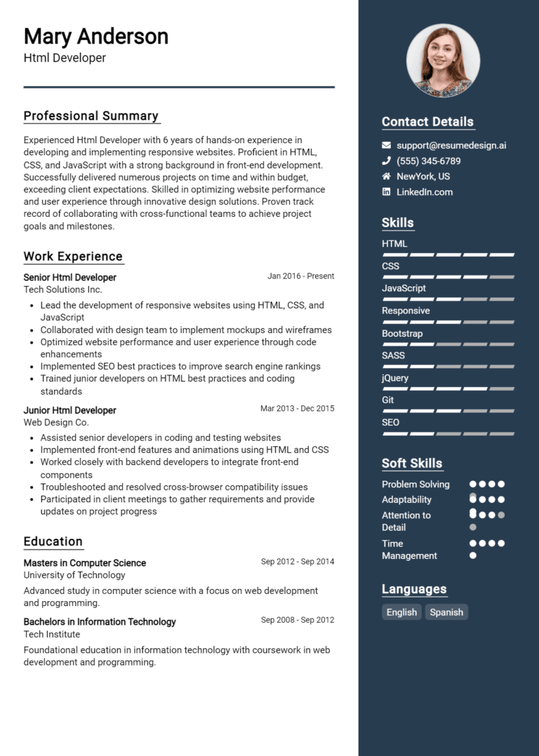 14 Angular Developer Resume Examples And Templates for 2025: Best Tips ...