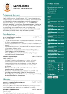 14 Angular Developer Resume Examples And Templates for 2025: Best Tips ...