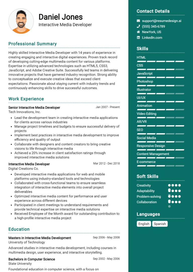 14 Angular Developer Resume Examples And Templates for 2025: Best Tips ...