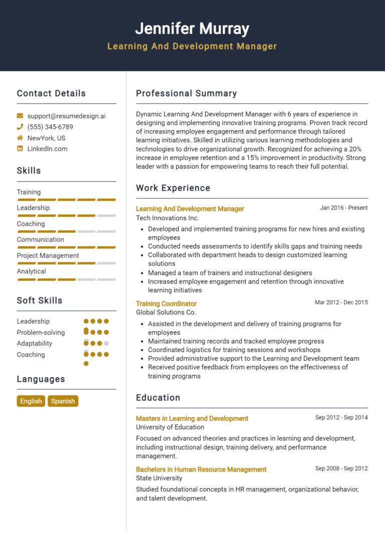 23 Organizational Development Manager Resume Examples And Templates for ...