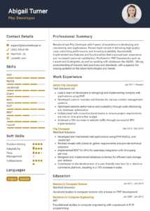 11 PHP Developer Resume Examples And Templates for 2024 - ResumeDesign.ai