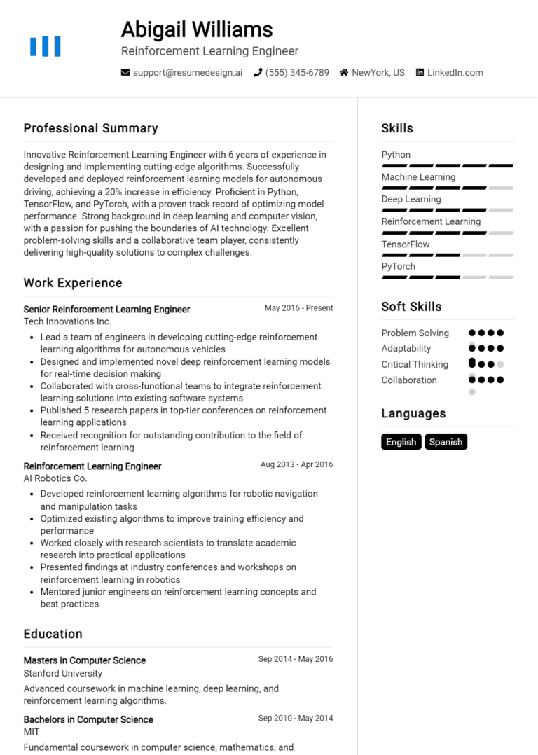 23 Computer Vision Engineer Resume Examples And Templates for 2024 ...