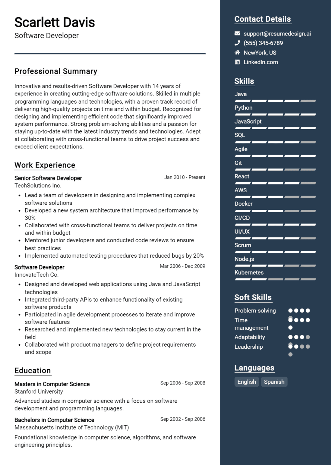 24 API Developer Resume Examples And Templates for 2024 - ResumeDesign.ai