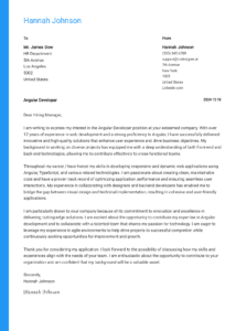 12 Angular Developer Cover Letter Examples And Templates for 2025 ...