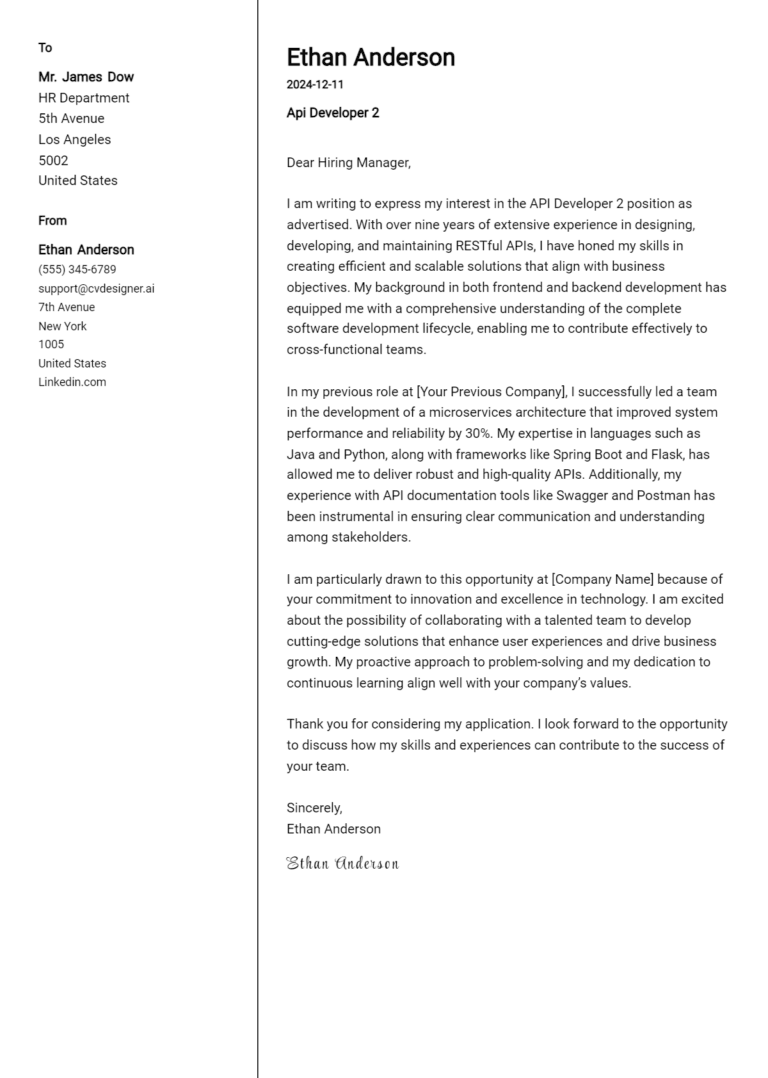 24 Software Developer Cover Letter Examples And Templates for 2025 ...