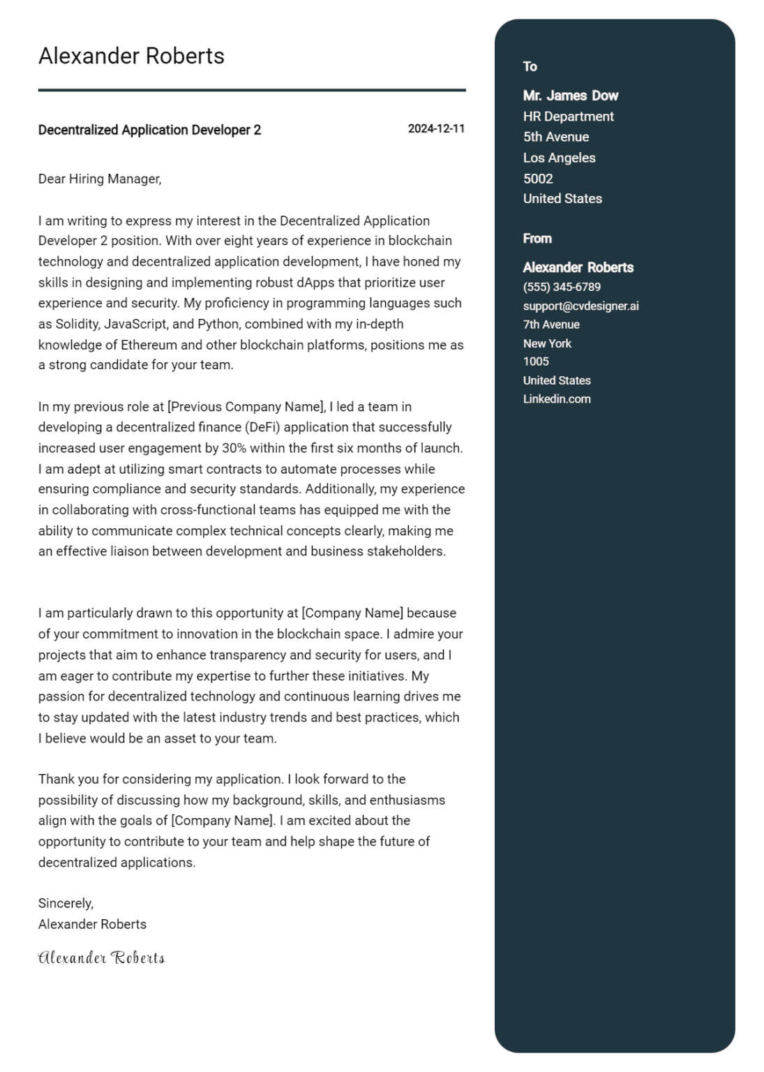 24 Software Developer Cover Letter Examples And Templates for 2025 ...