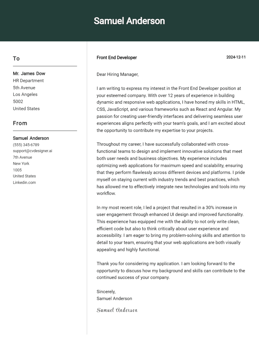 24 Software Developer Cover Letter Examples And Templates for 2025 ...