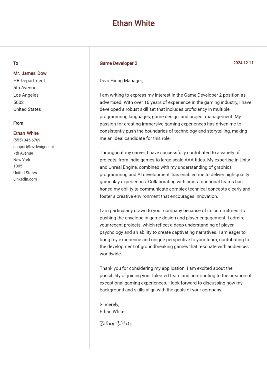24 Software Developer Cover Letter Examples And Templates for 2025 ...