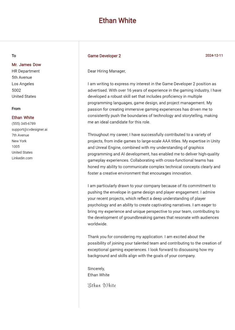 24 Software Developer Cover Letter Examples And Templates for 2025 ...