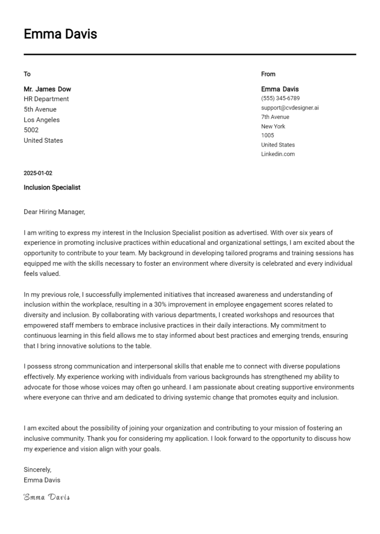 15 Special Education Teacher Cover Letter Examples And Templates for ...