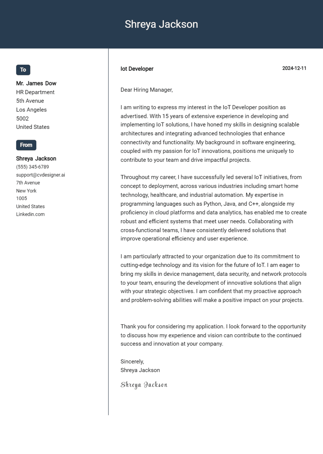 24 Software Developer Cover Letter Examples And Templates for 2025 ...