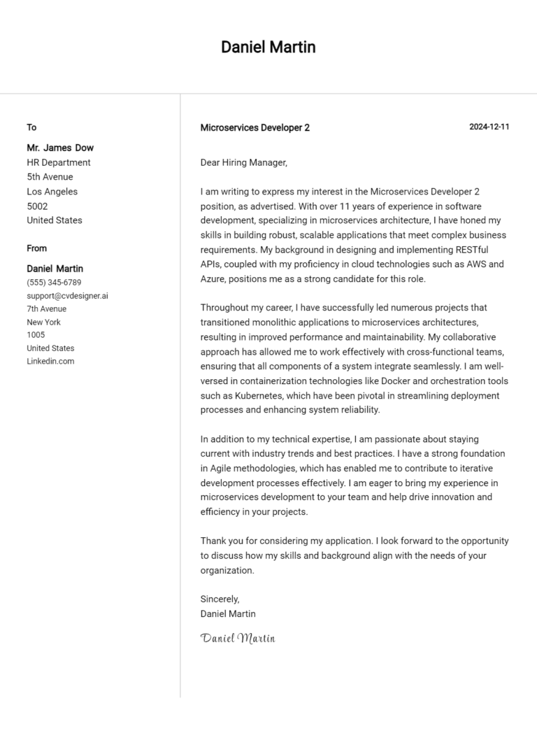 24 Full-Stack Developer Cover Letter Samples & Examples 2025 ...