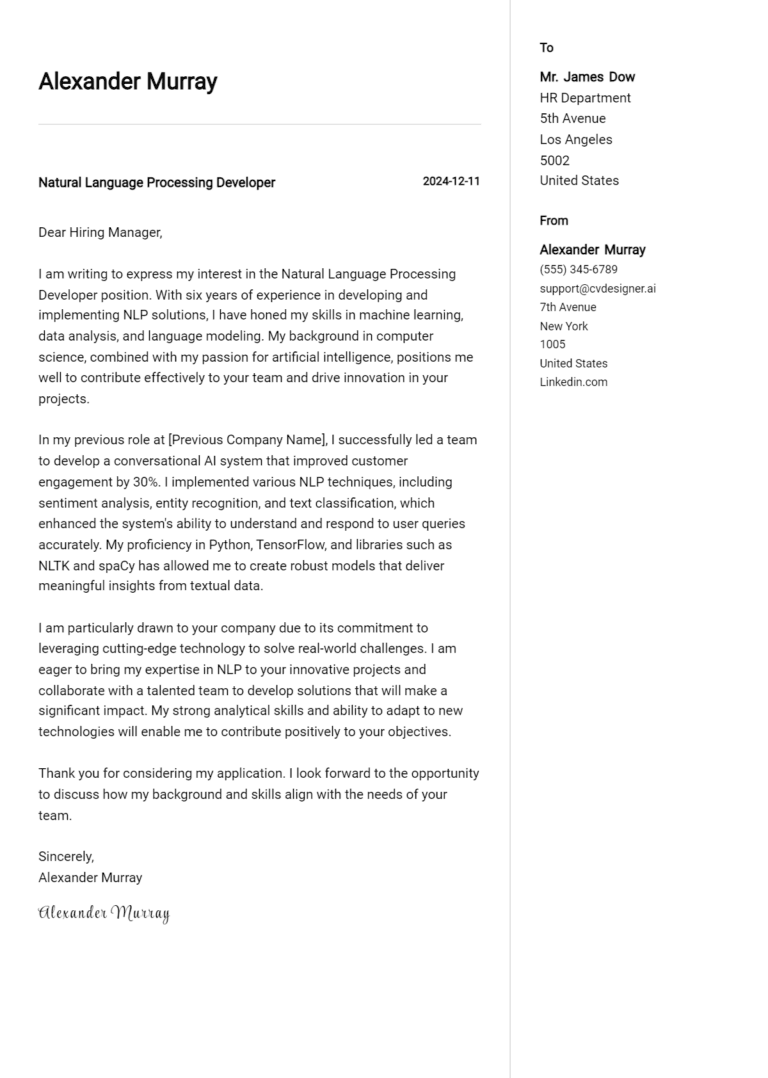 24 Software Developer Cover Letter Examples And Templates for 2025 ...