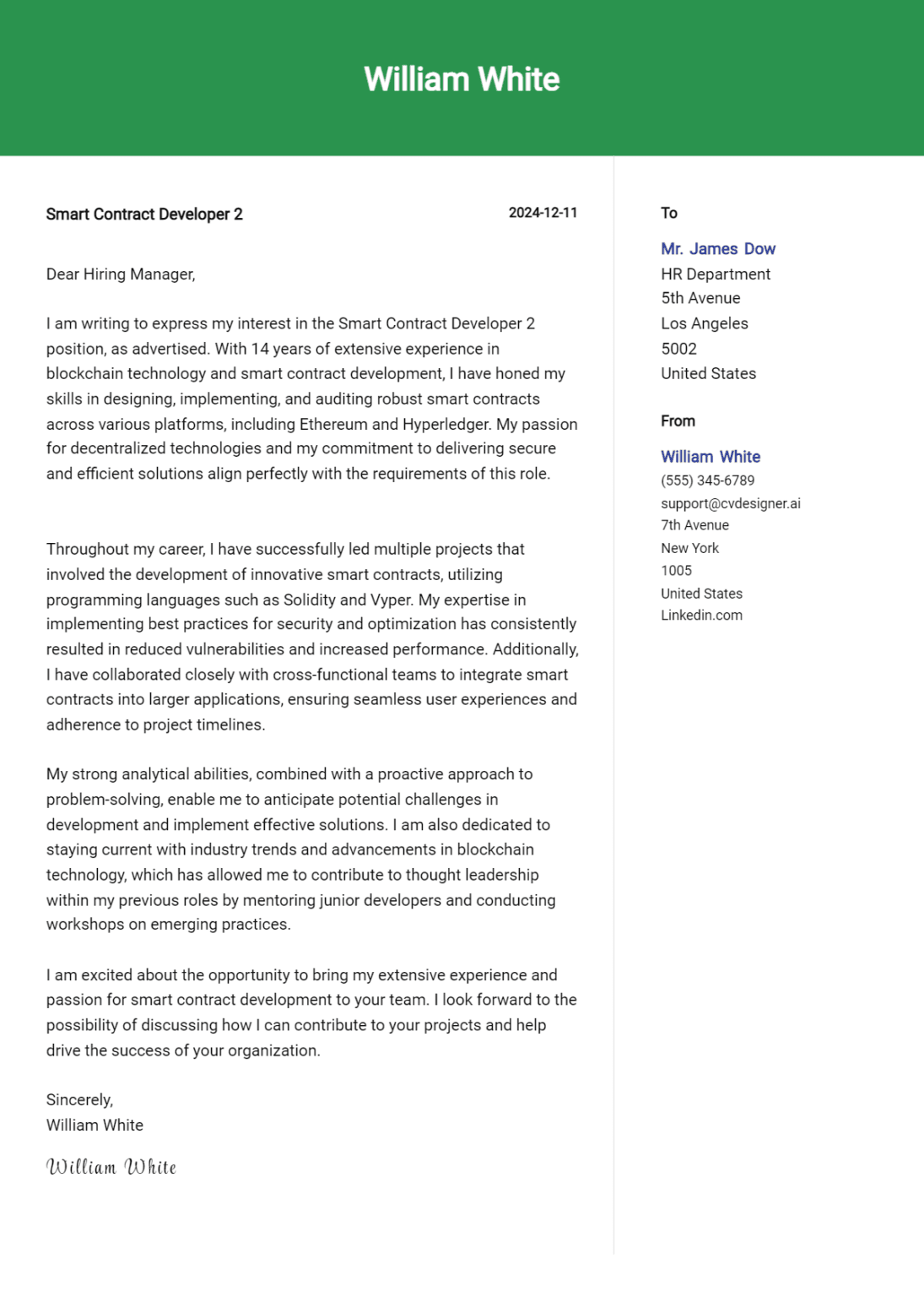 24 Software Developer Cover Letter Examples And Templates for 2025 ...