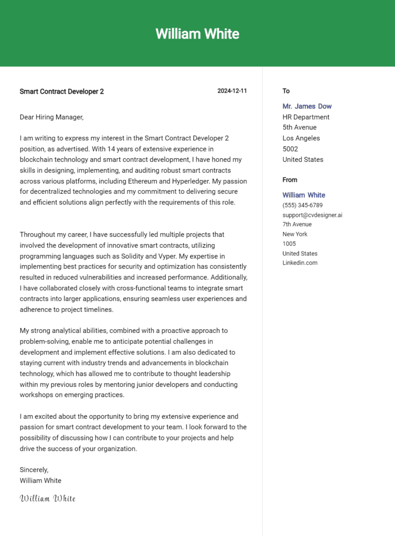 24 Software Developer Cover Letter Examples And Templates for 2025 ...
