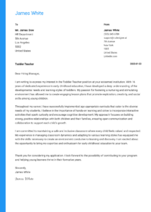 10 Kindergarten Teacher Cover Letter Examples And Templates for 2024 ...